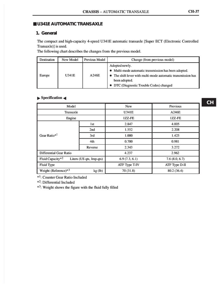 U341e Gear | PDF | Automatic Transmission | Equipment