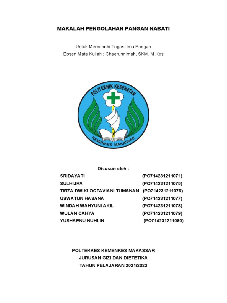 Makalah Pengolahan Pangan Nabati | PDF