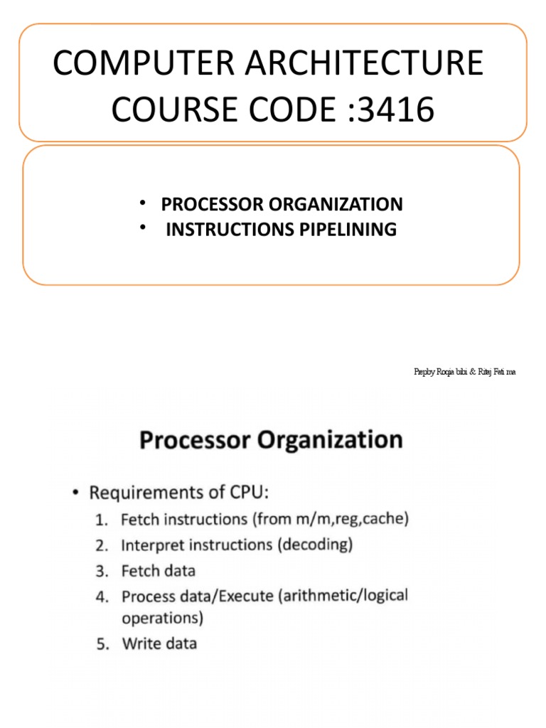 Presentation of Computer Architecture | PDF | Central Processing Unit | Computer Architecture
