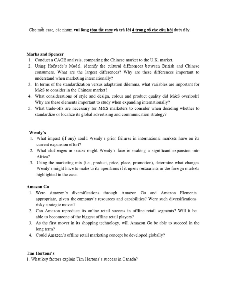 Marketing Case Studies Analysis | PDF | Marketing | Retail