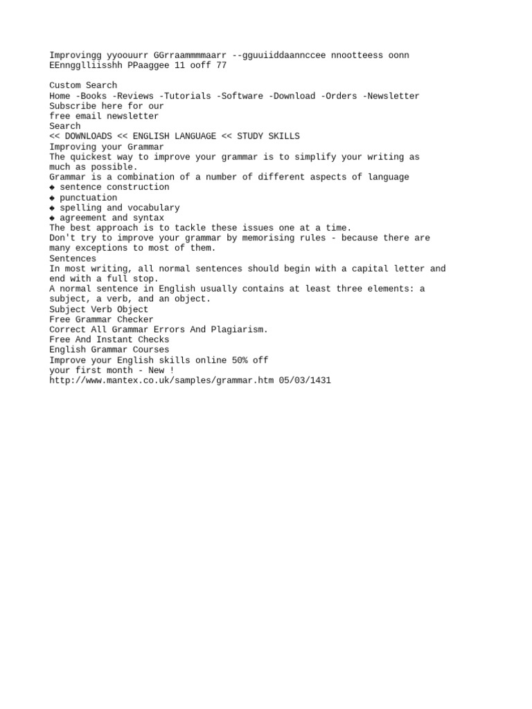 Grammar Pdf Comma Grammar