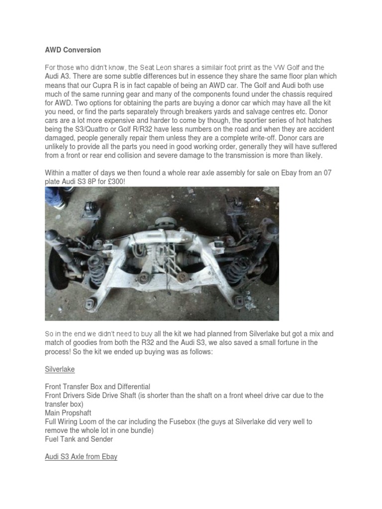 AWD Conversion | PDF