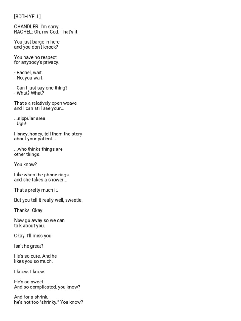 Friends S01e13 720p Bluray x264 - Sujaidr | PDF