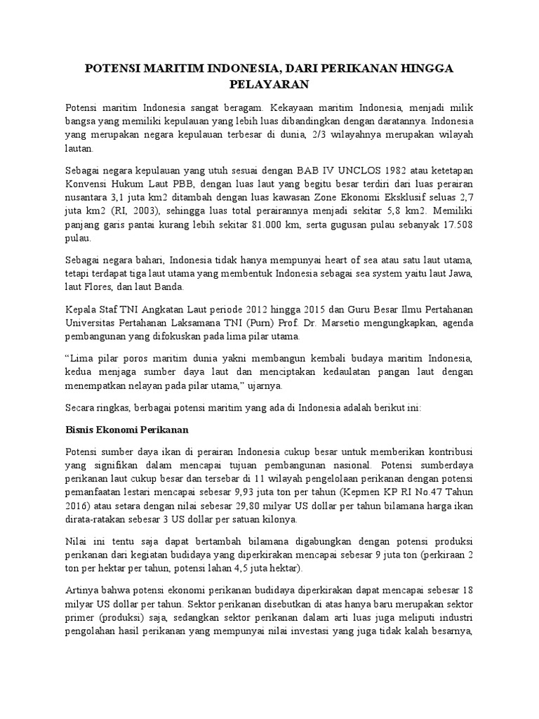 Potensi Maritim Indonesia | PDF