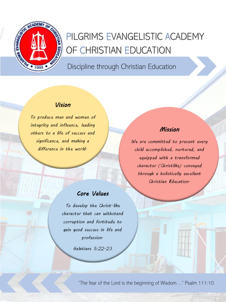 Pilgrims Evangelistic Academy Christian Education Discipline Vision ...