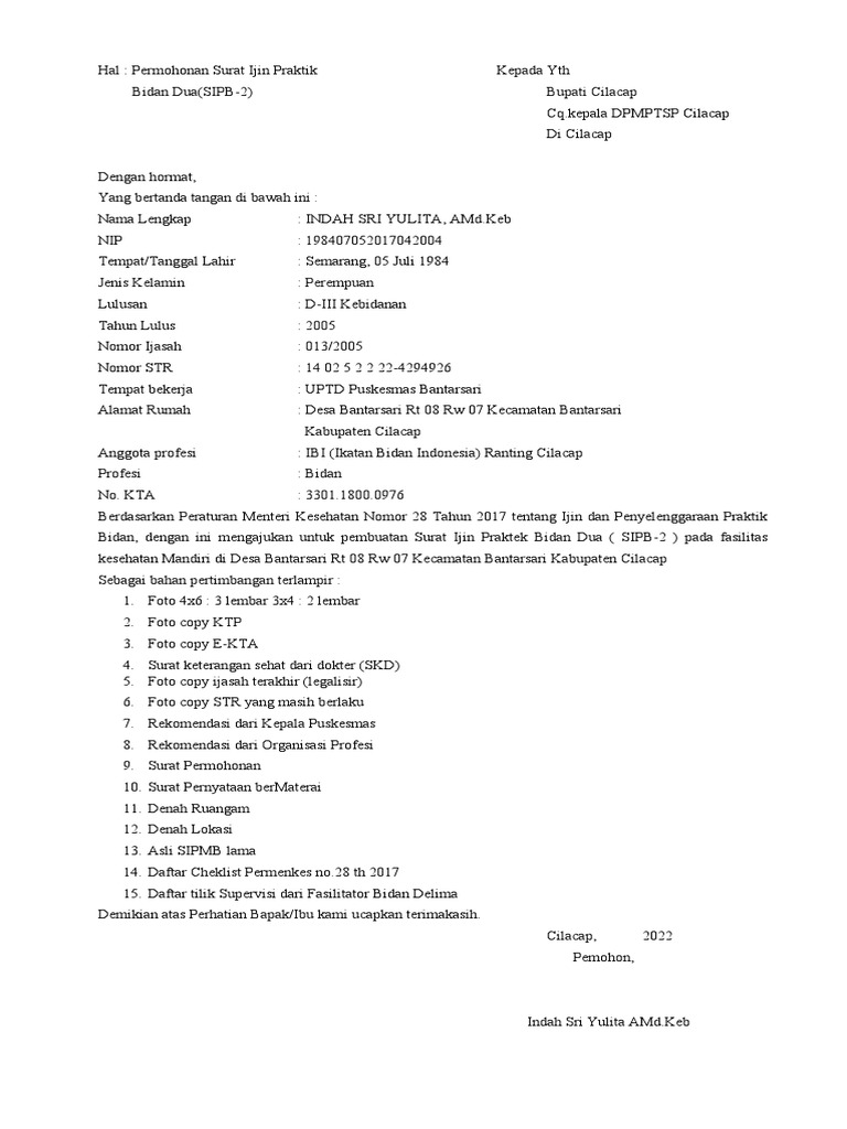 Permohonan SIPB | PDF