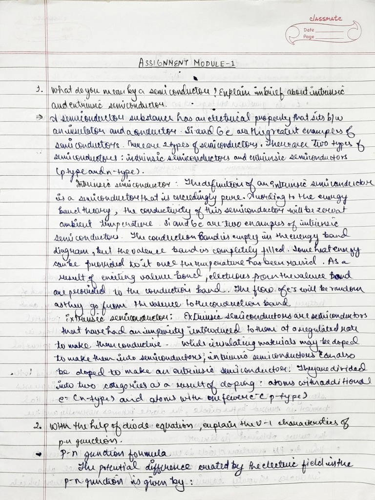 Electronics Assignment 1 | PDF