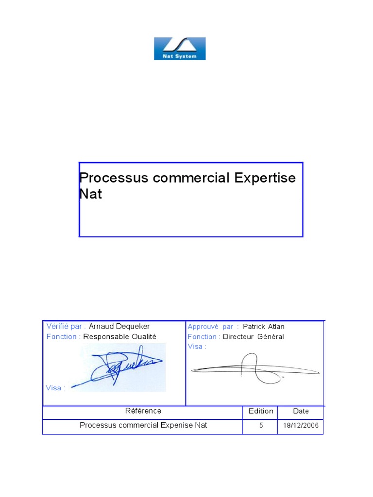 Processus Commercial Expertise Nat - PDF Téléchargement Gratuit | Descargar gratis PDF ...