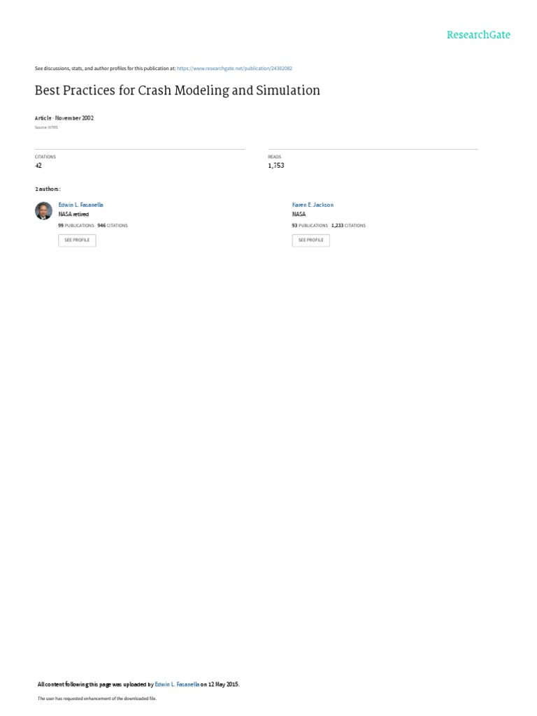 FEA Crash Analysis | PDF | Computer Aided Design | Stress (Mechanics)