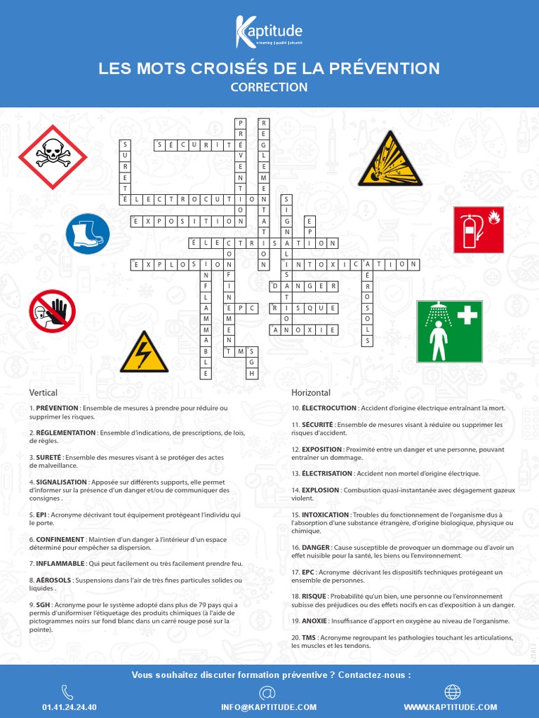 Mots Croisés sur la Prévention des Risques | PDF | Prophylaxie | Dangers