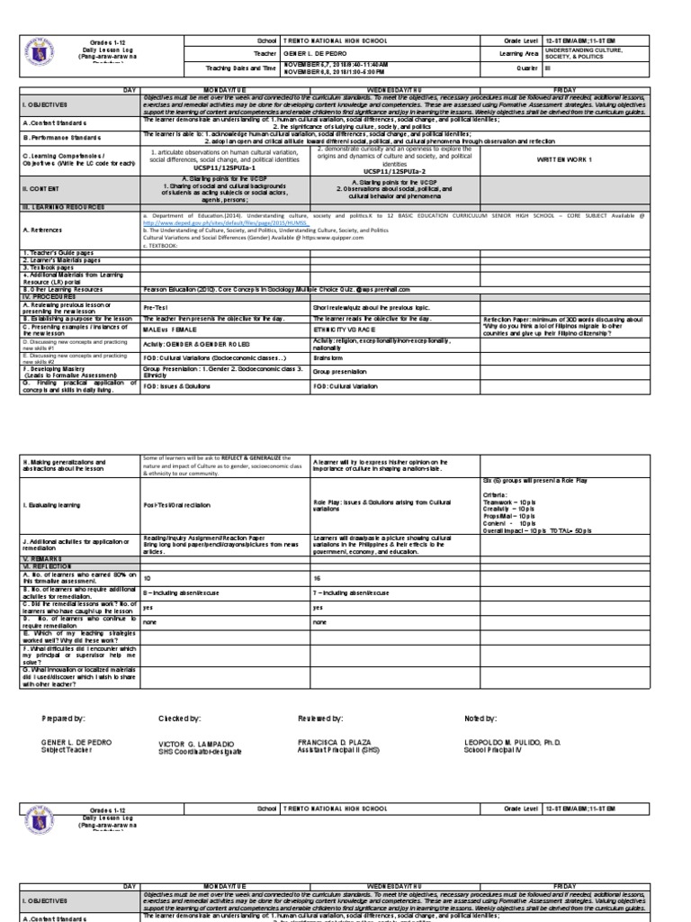 DLL Ucsp | PDF | Curriculum | Learning