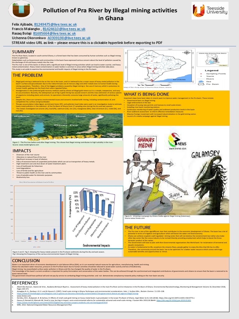 Pollution of Pra River by Illegal Mining Activities in Ghana | PDF ...