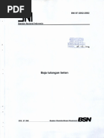SNI 2052-2024 Baja Tulangan Beton | PDF