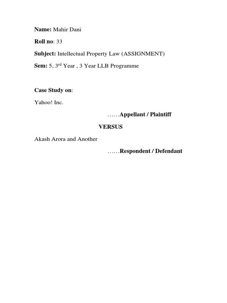 Case Study IPR - Share | Download Free PDF | Trademark | Domain Name