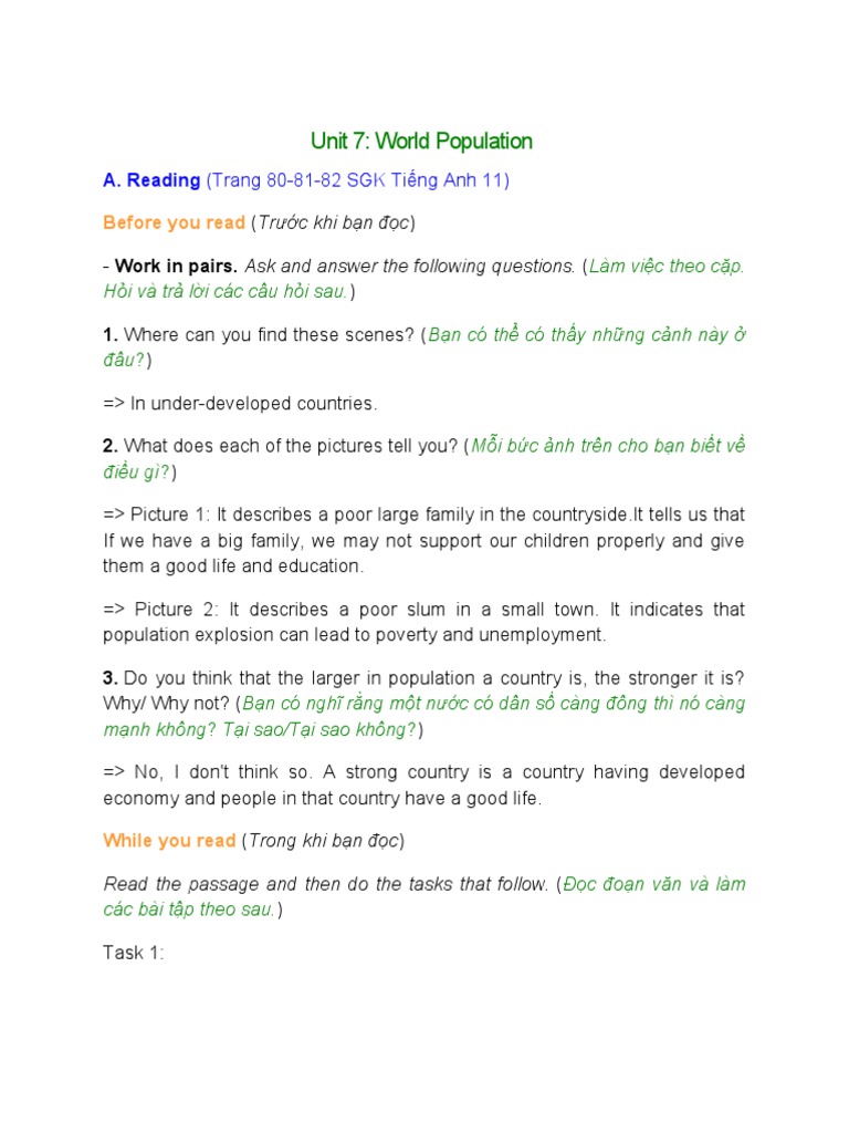 Answer Key - Unit 7 | PDF