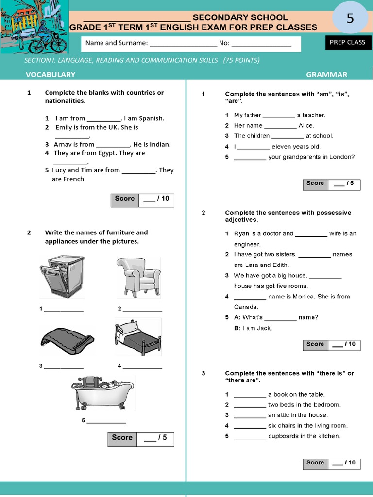 1st Term 1st Exam (Units 1-2) | PDF | Tests | Qualifications