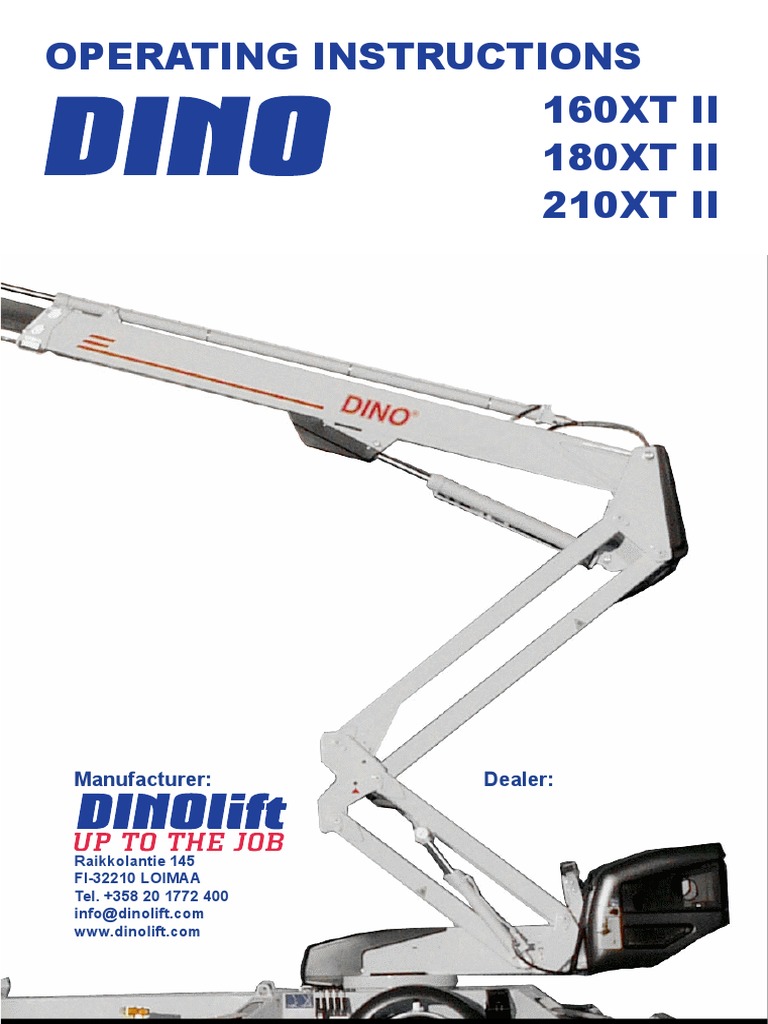 Instruction Manual Dino 210XT II | PDF | Elevator | Wound