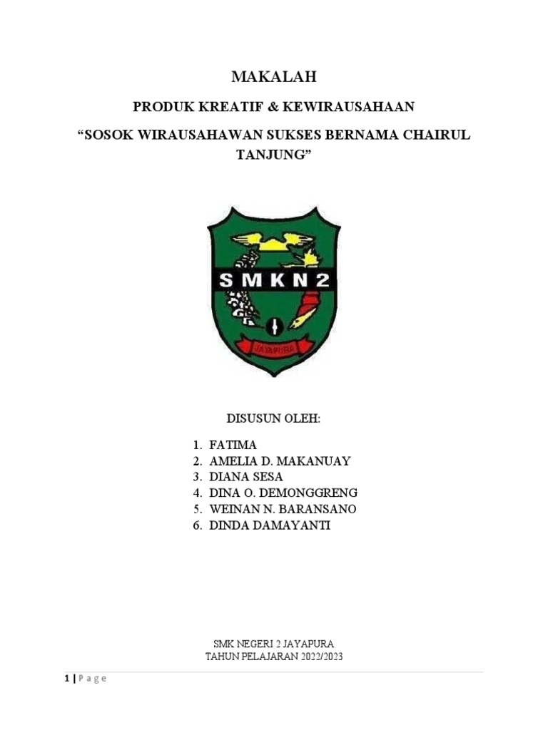 Chairul Tanjung: Kisah Sukses Wirausaha | PDF | Karier & Perkembangan ...