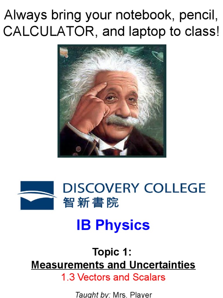 Scalars and Vectors in Physics | PDF | Velocity | Euclidean Vector