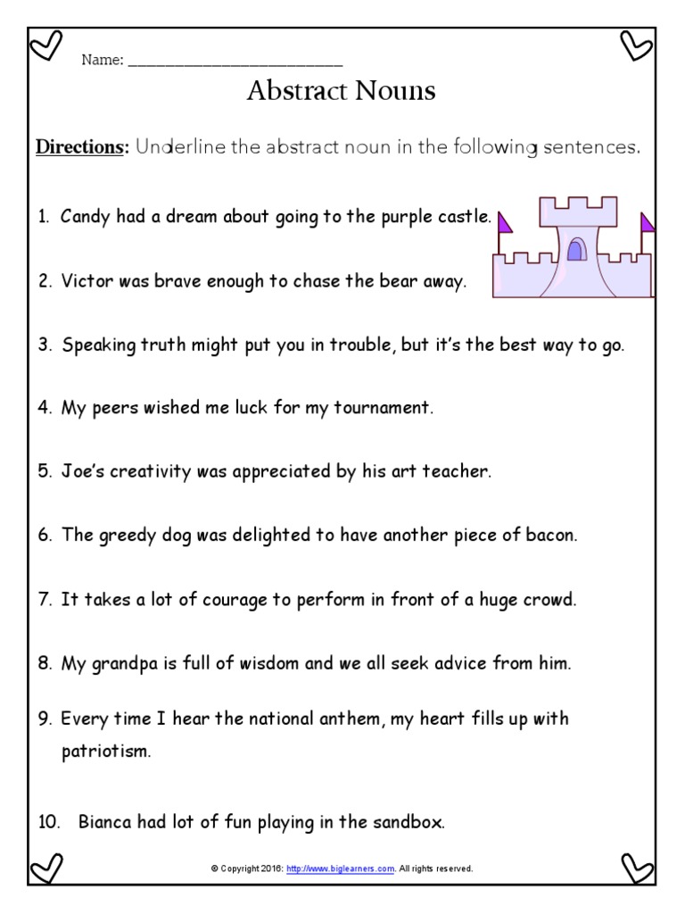 Abstract Nouns | PDF