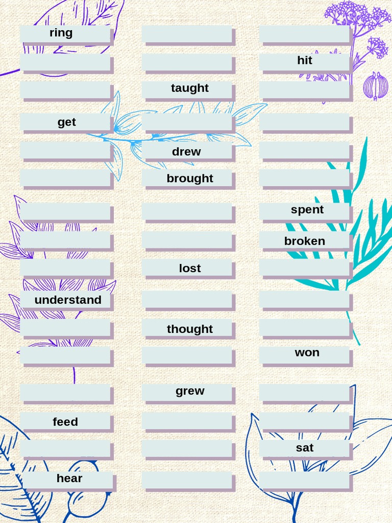 Verbs. Worksheet For Kids | PDF
