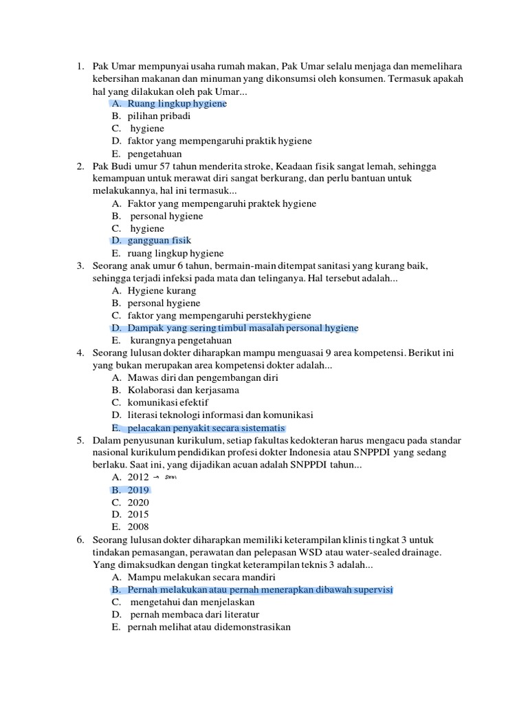 Soal-Soal Blok 1 (2 | PDF | Kesehatan Holistik | Sains & Matematika