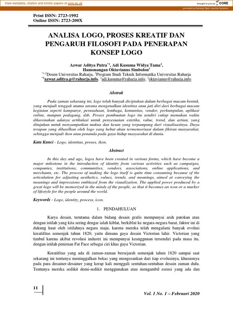 Analisis Proses Kreatif Logo | PDF