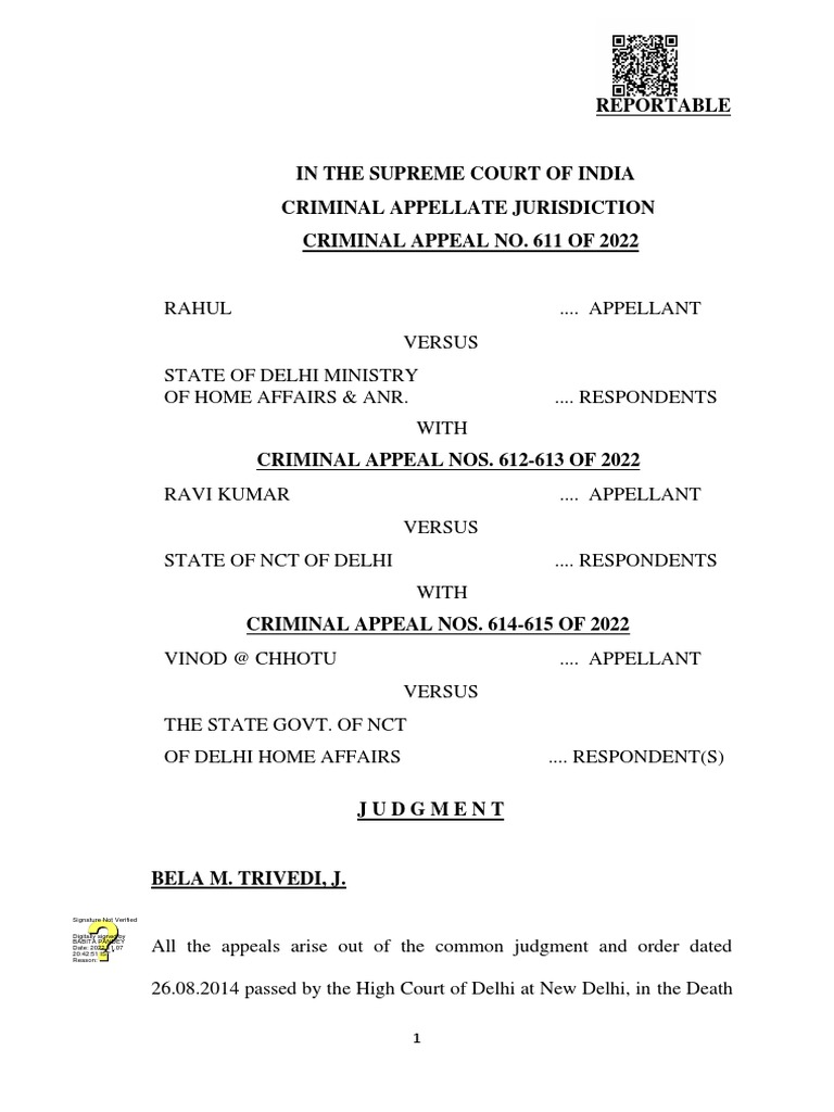 Chhawla Case Supreme Court Judgment | PDF | Microsatellite | Dna