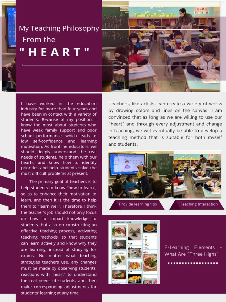 My Teaching Philosophy From The Heart | PDF | Career & Growth