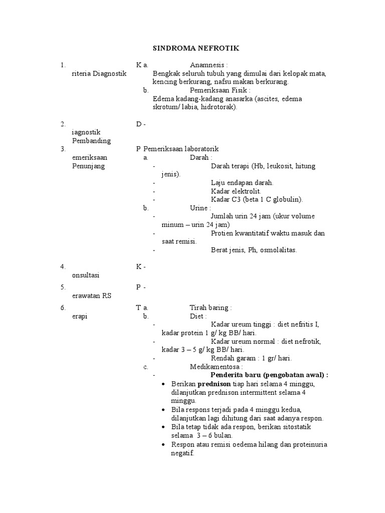 9 - Sindroma Nefrotik | PDF