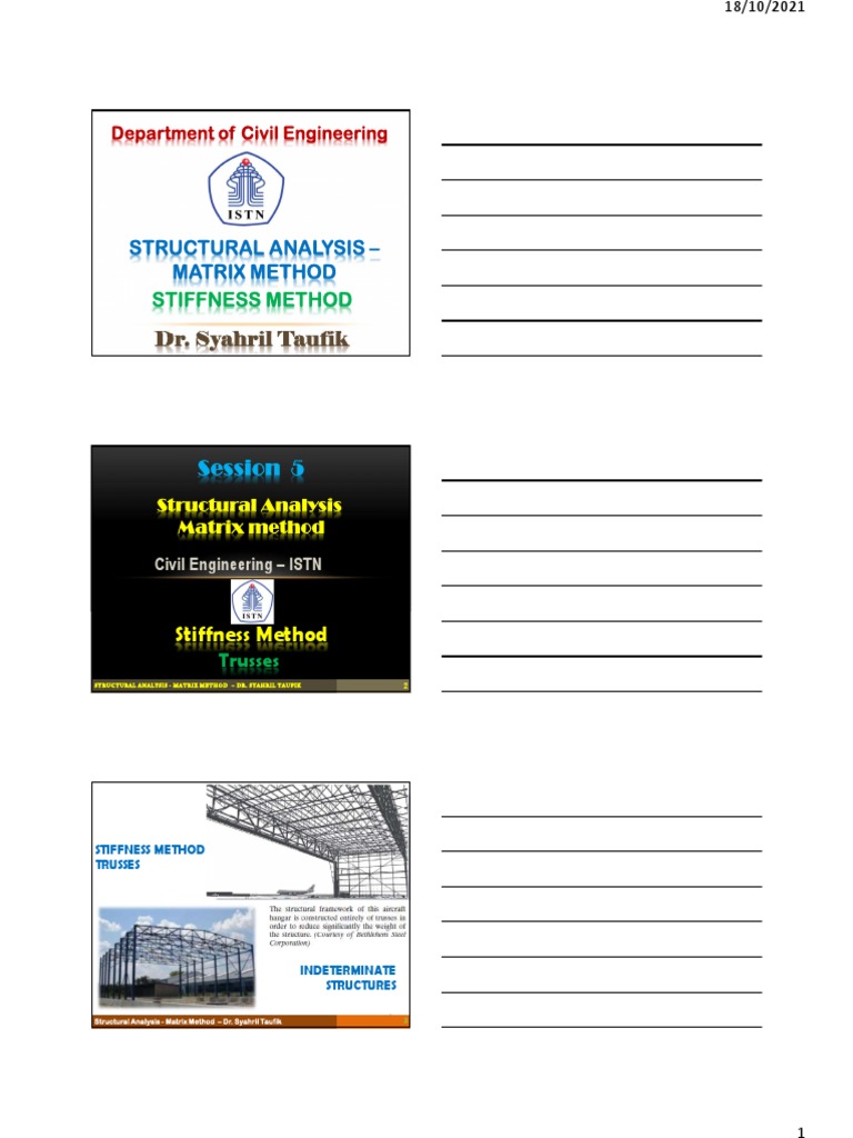 Session 5 - Print Version - Stiffness Method-Truss Analysis-Matrix | PDF | Structural Analysis ...