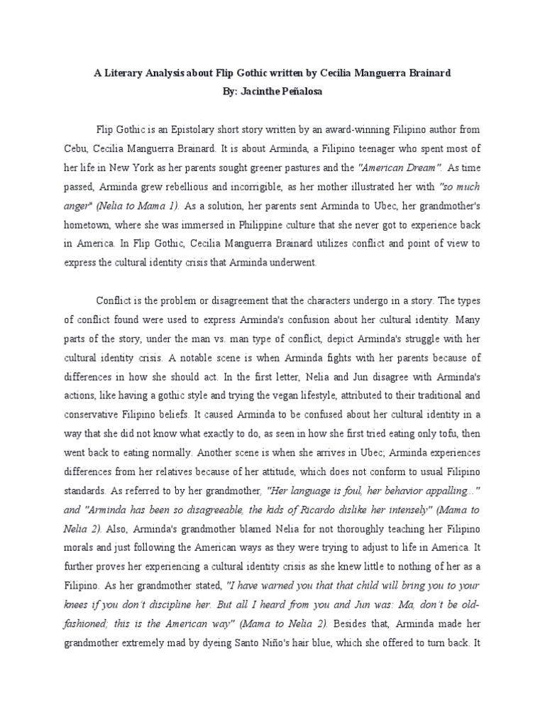 Literary Analysis On Flip Gothic | PDF | Social Psychology ...