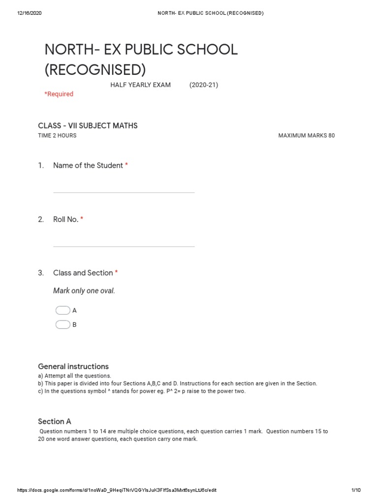 Maths Half Yearly Question Papers Class 7 | PDF | Numbers | Mathematics