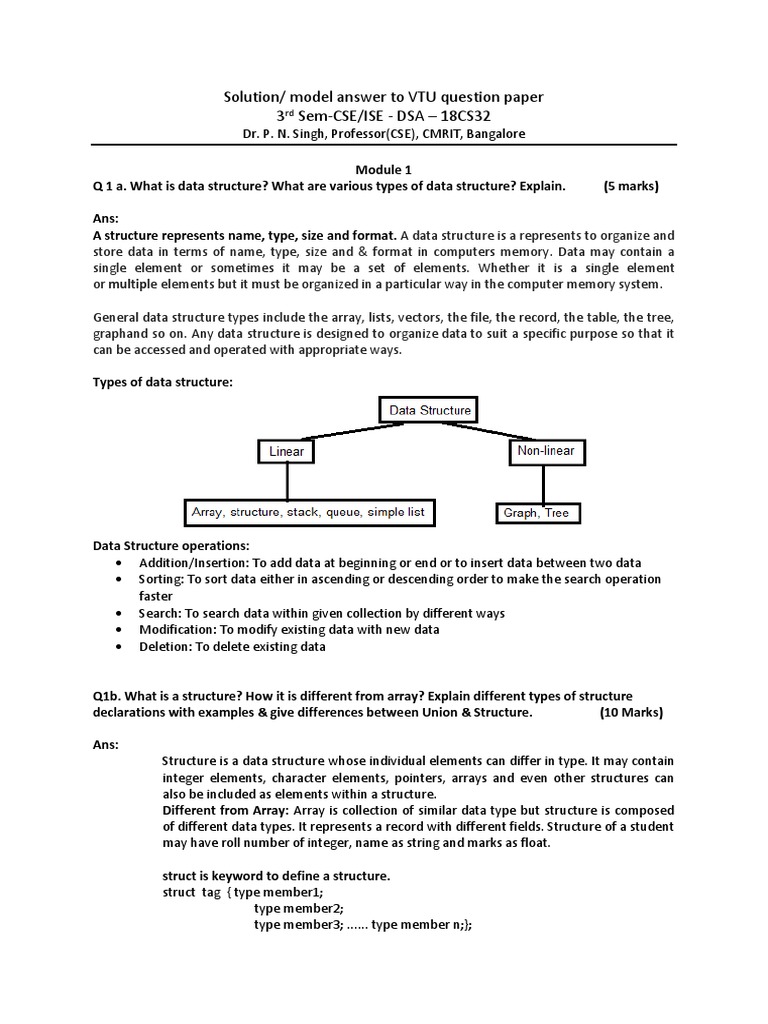 VTU Exam Question Paper With Solution | PDF