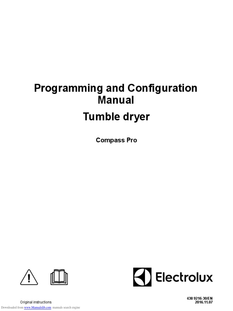 Tumble Dryer Programming and Configuration Manual | PDF | Menu (Computing) | Bit