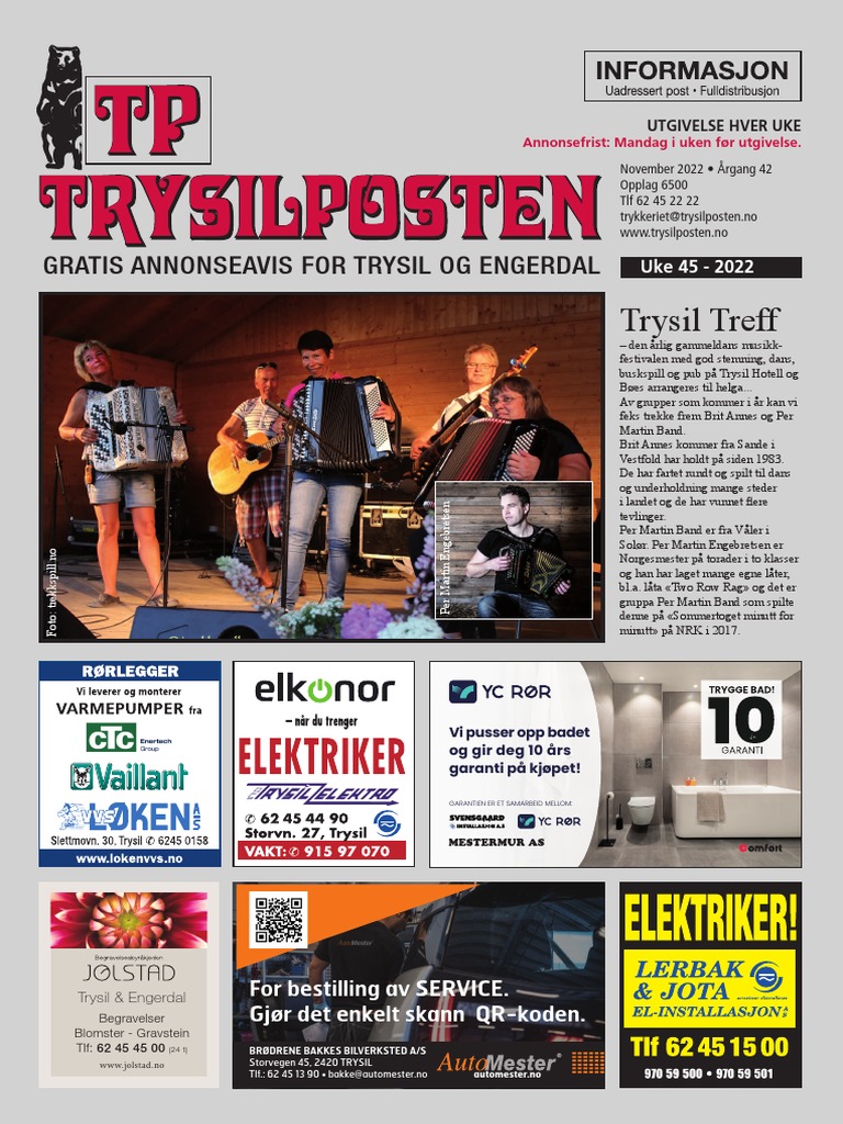 Trysilposten.2022.Uke 45 | PDF