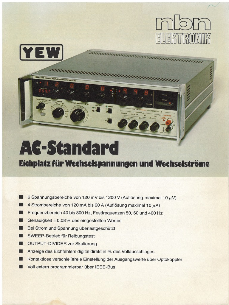 Yokogawa 2558 AC Standard Flyer German | PDF