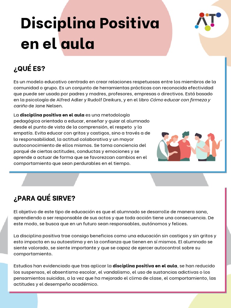 Disciplina Positiva en el Aula: Beneficios y Estrategias | PDF | Salón ...