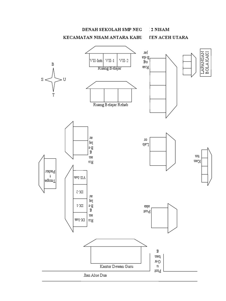 Denah Sekolah SMP Negeri 2 Nisam | PDF