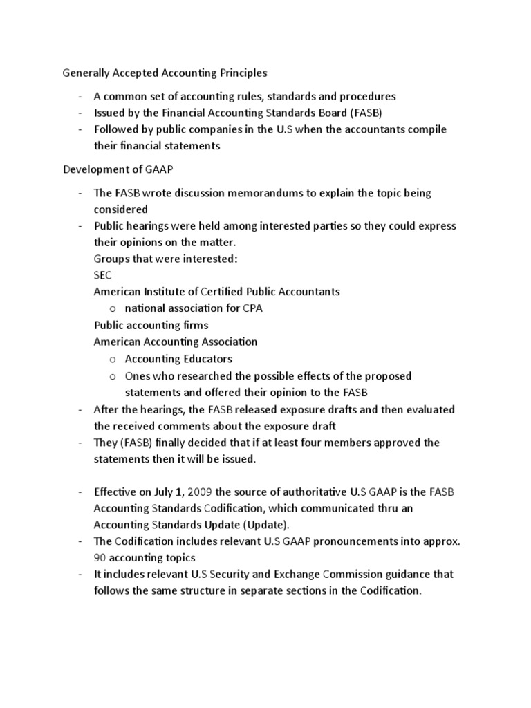 Gaap | PDF | Generally Accepted Accounting Principles (United States ...