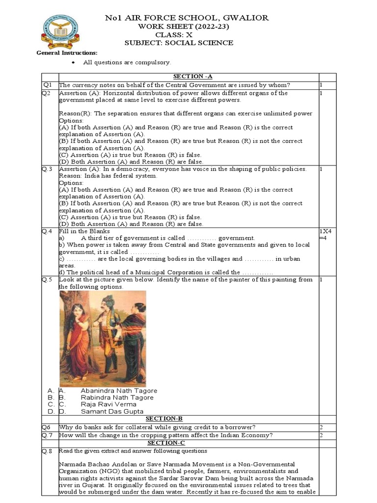 10th Worksheet | PDF