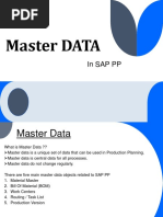 SAP PP Master Data Overview Guide | PDF