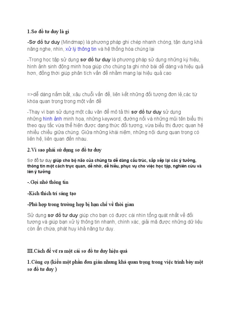 Sơ Đ Tư Duy | PDF
