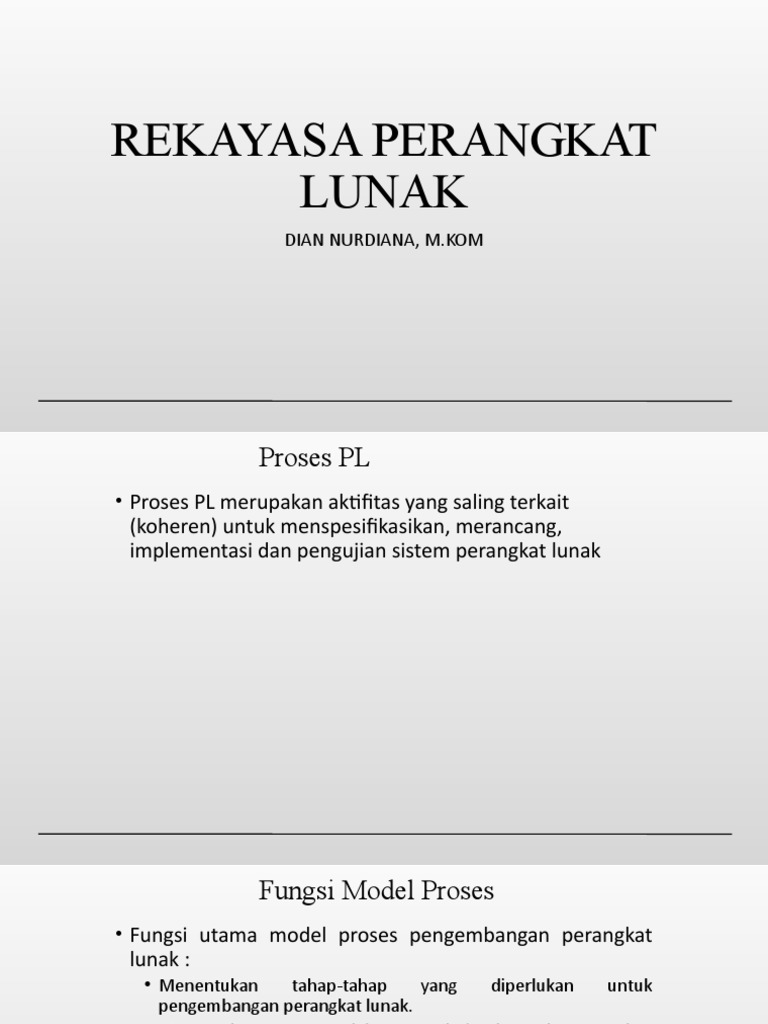 RPL Pertemuan 3 Model Proses | PDF