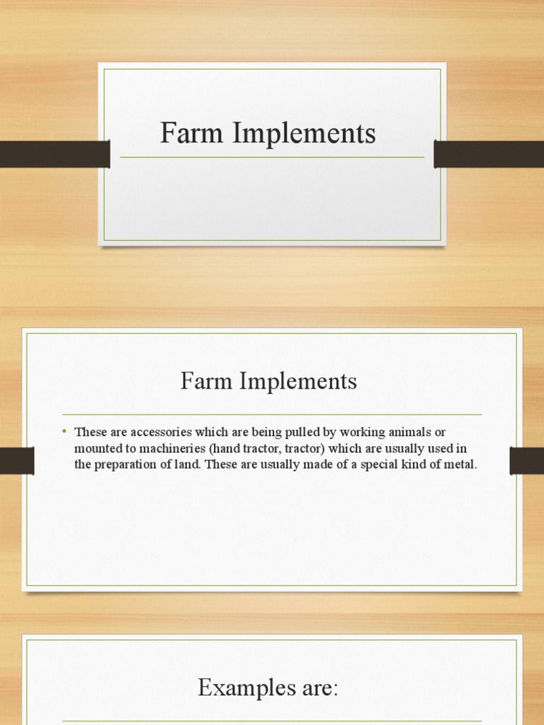 Farm Implements | PDF
