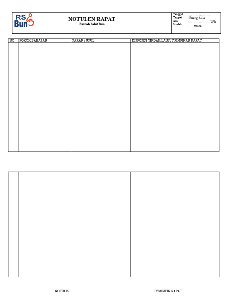Draft NOTULEN RAPAT 2020 | PDF