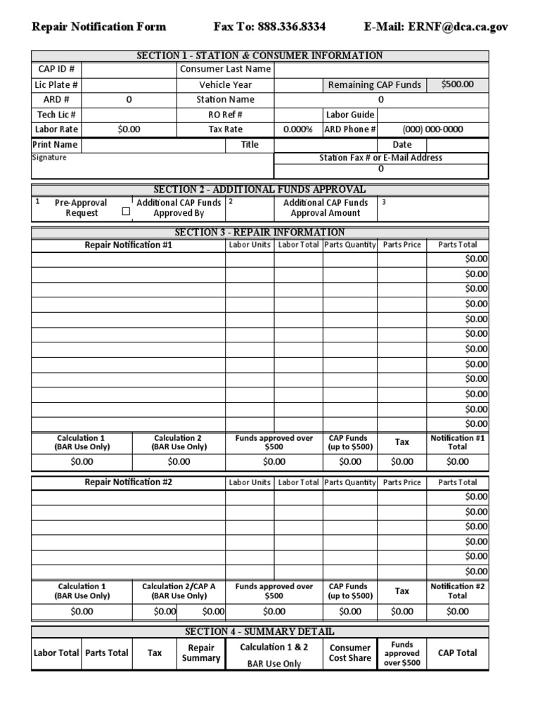Auto Repair Invoice Template | PDF | Taxes | Prices