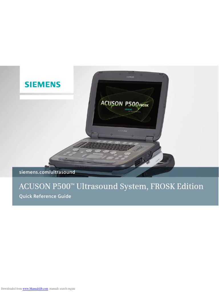 Acuson - P500 Seimens | PDF | Medical Ultrasound | Menu (Computing)