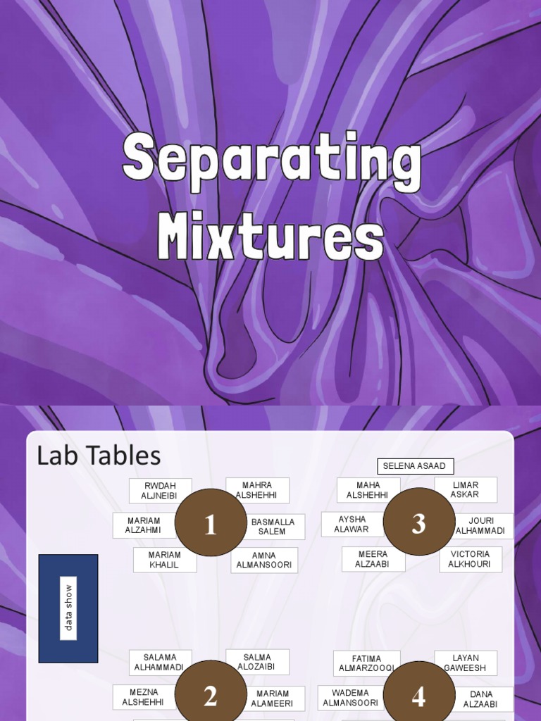 Lesson Presentation Separating Mixtures | PDF | Mixture | Filtration