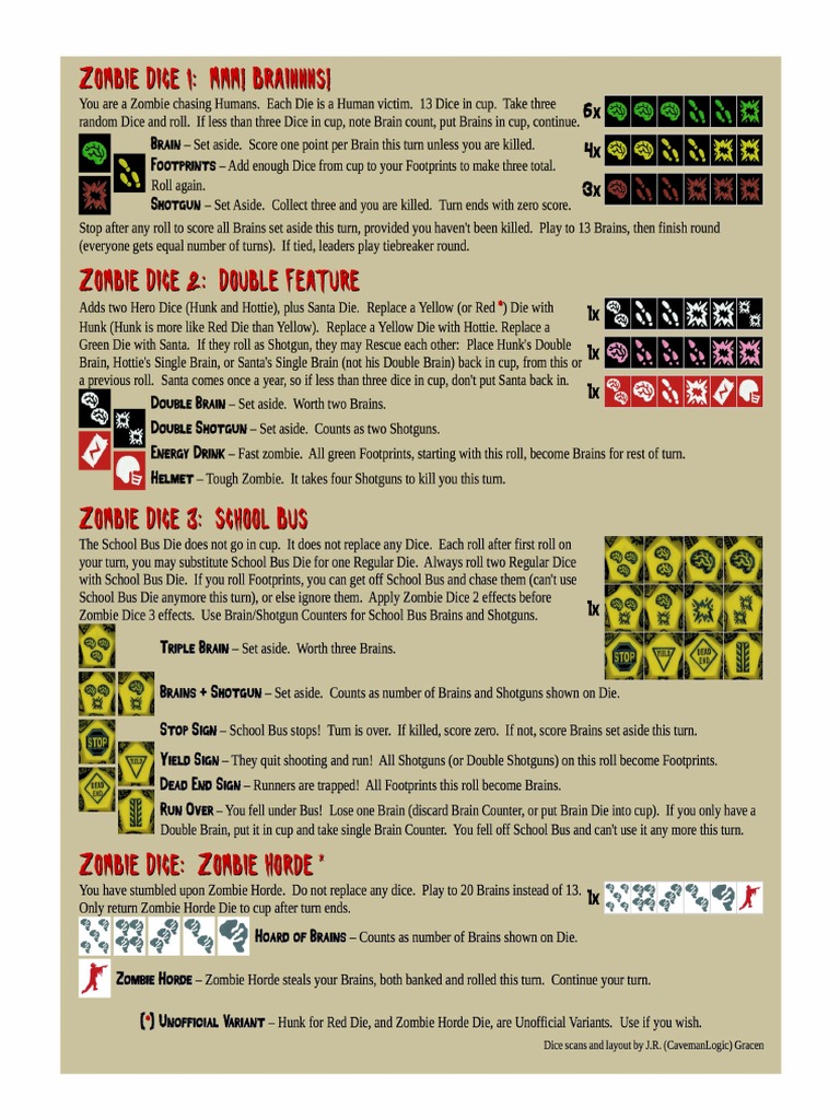Zombie Dice | PDF